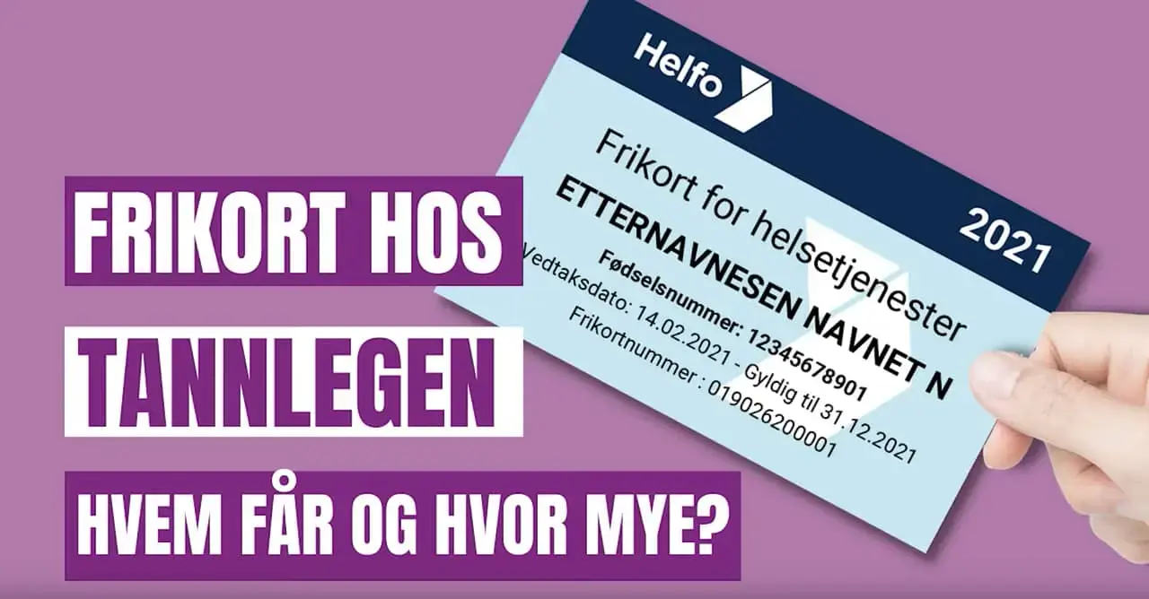 Frikort på tannbehandling – hvem får og hvor mye? - OralCare ...